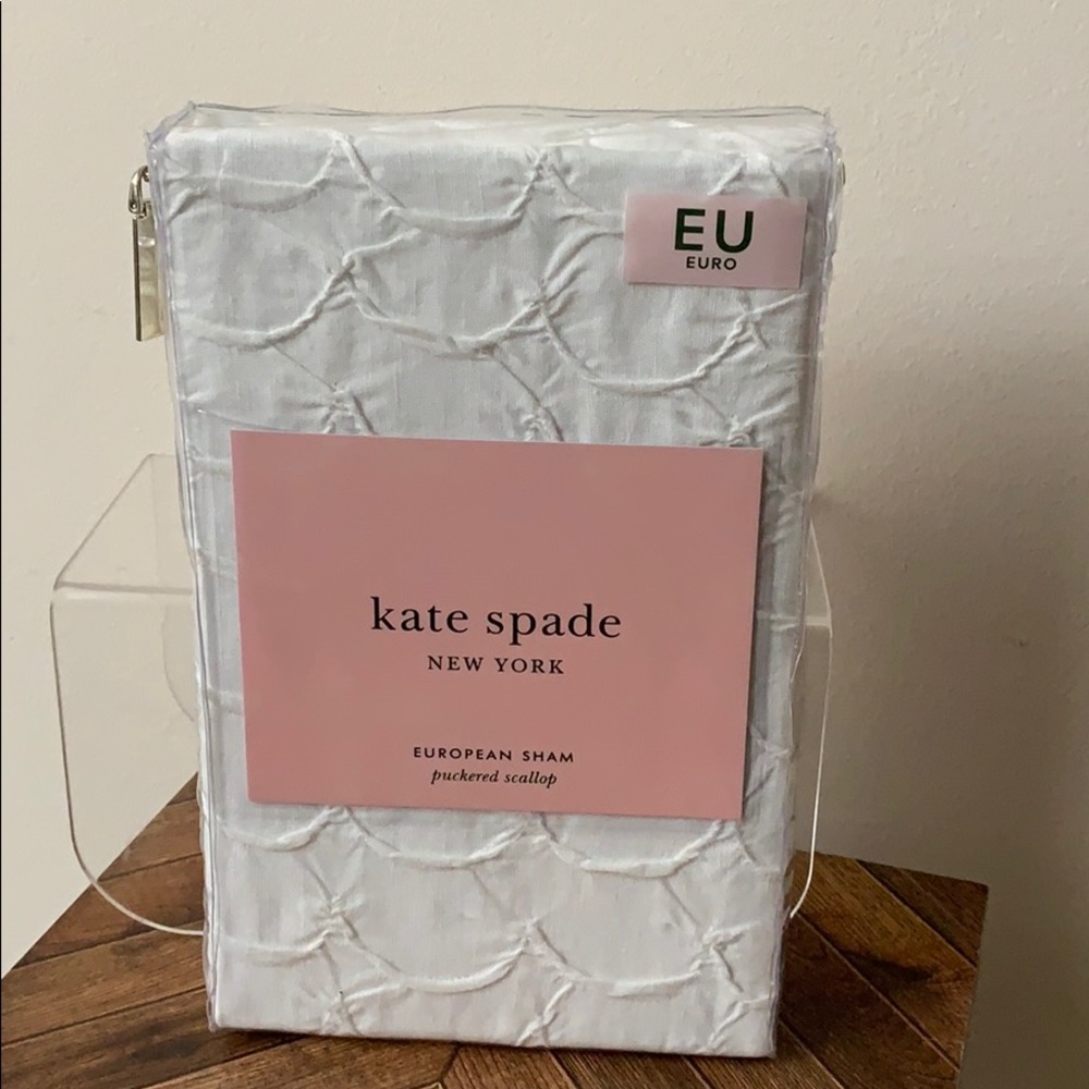 kate spade | Bedding | Kate Spade White Puckered Scallop Euro Sham ...